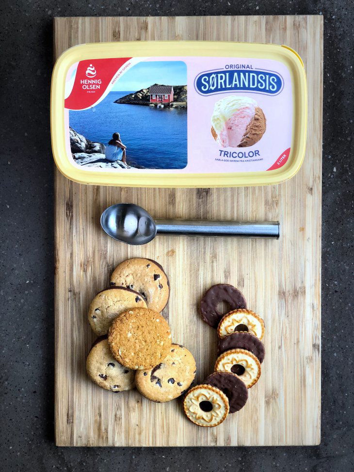 Sørlandsis iskrem-sandwich - Hennig-Olsen Is