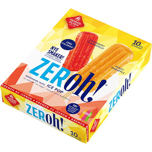 Mocktail med Zeroh! Strawberry Passionfruit - Hennig-Olsen Is