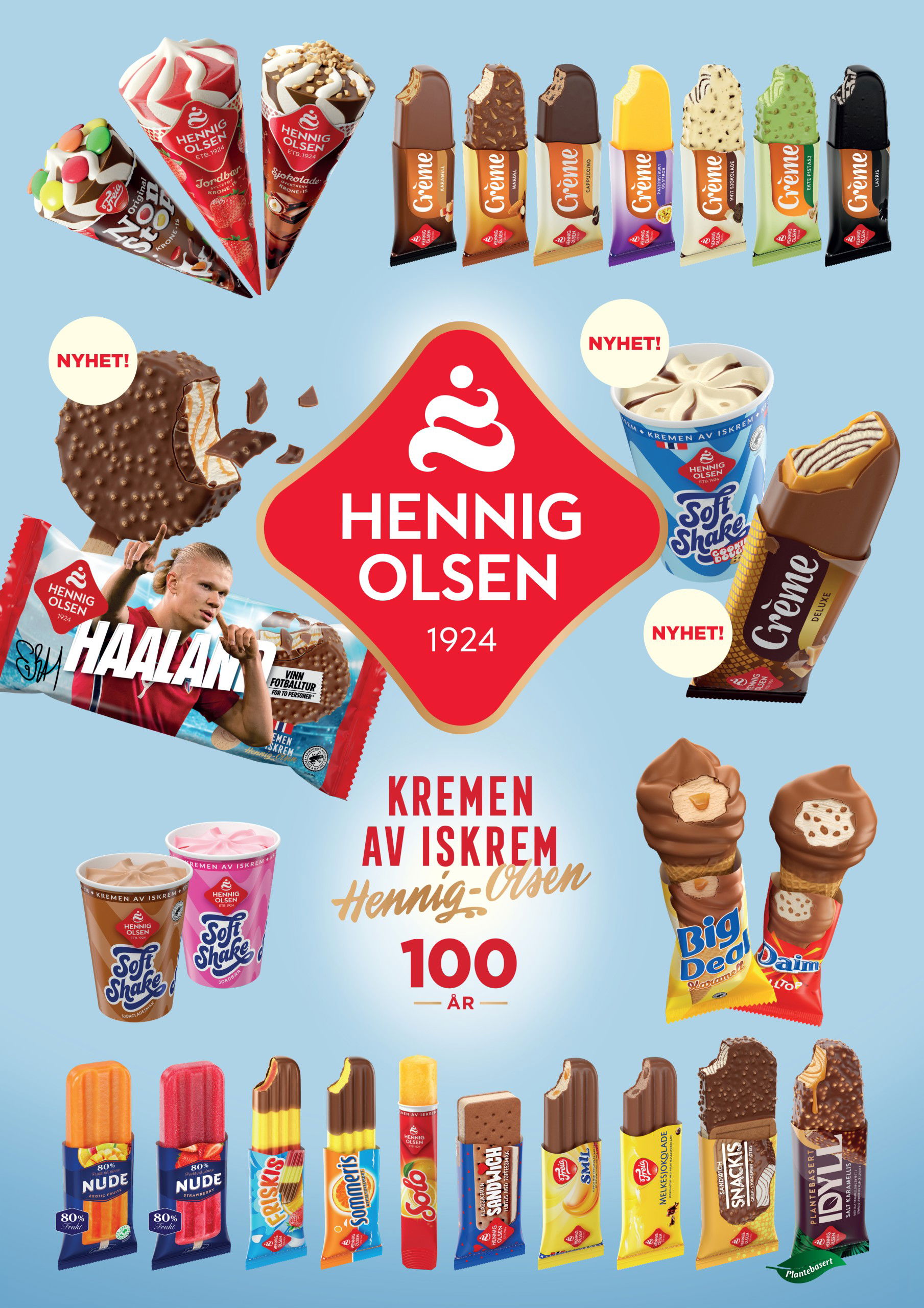 Kremen av iskrem siden 1924 - Hennig-Olsen Is